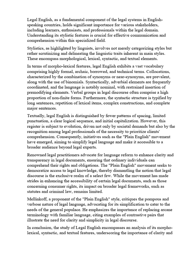 Legal English | PDF | Translations | English Language