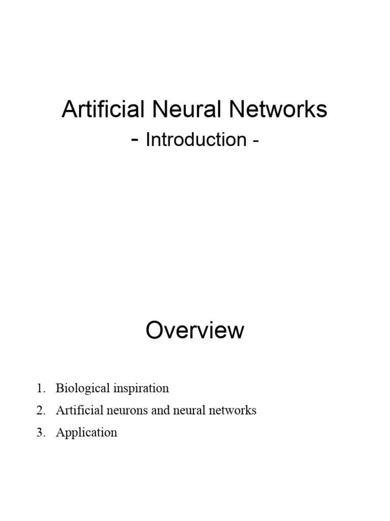 Neural Networks Pdf Artificial Neural Network Brain
