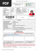 Neet Admit Card Sample | PDF | Identity Document