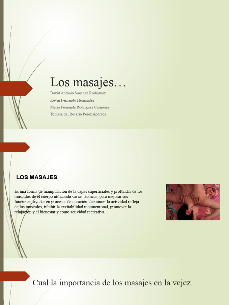 Los Masajes | PDF | Masaje | Medicina CLINICA