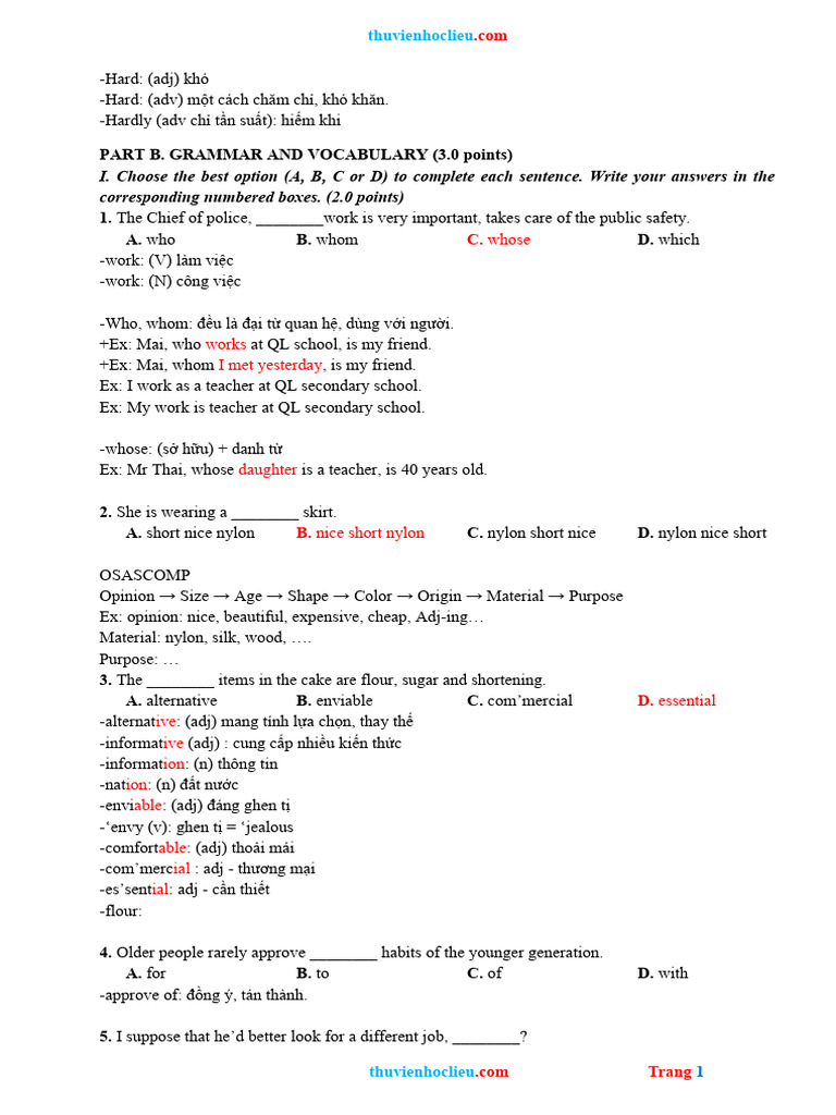 Vocab 1 To | PDF