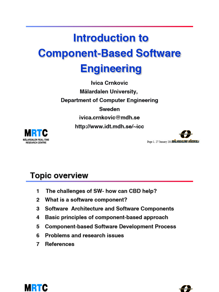 Intro to Component-Based Software | PDF | Component Based Software Engineering | Common Object ...