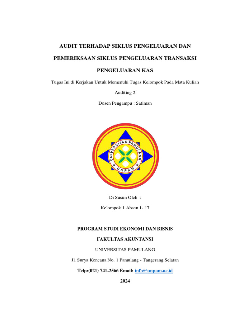 Makalah Kel 1 Auditing 2 04sakm003 - 240430 - 161901 | PDF