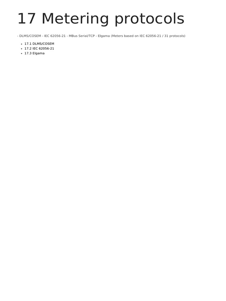 17 Metering Protocols | PDF | Computing | Computer Standards
