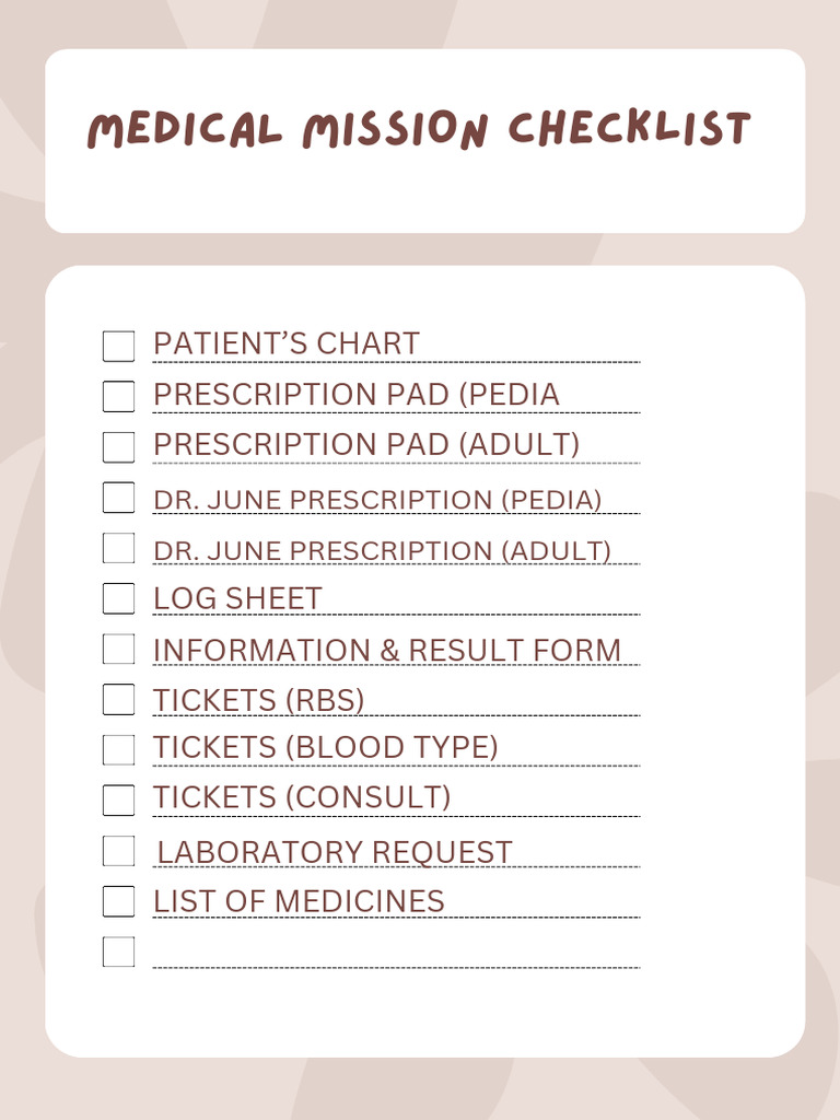 Checklist | PDF