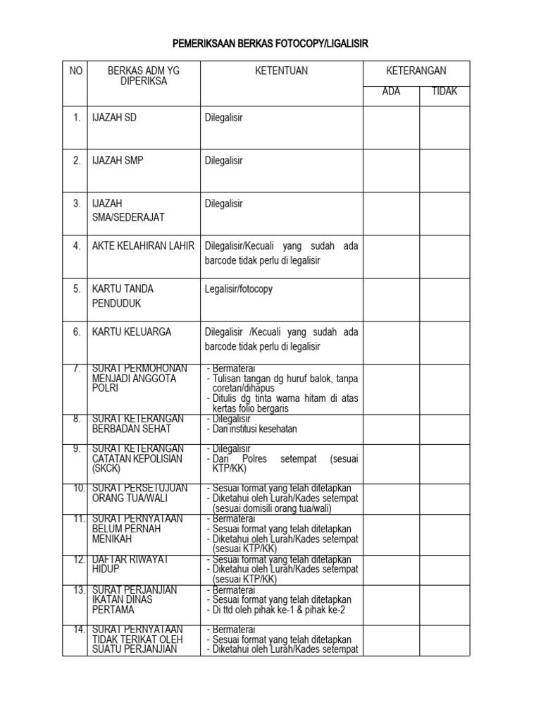 Panduan Legalisir Berkas untuk Polri | PDF | Hukum