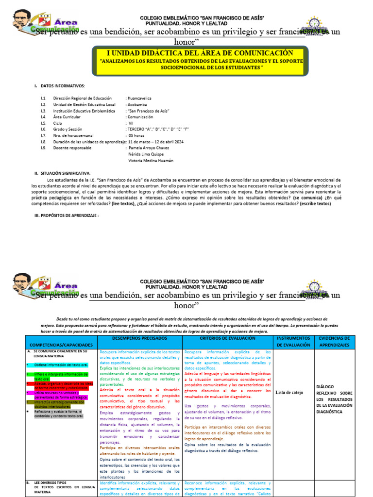 Unidades de Aprendizaje Comun 24 3ro Sfa | PDF | Evaluación | Aprendizaje
