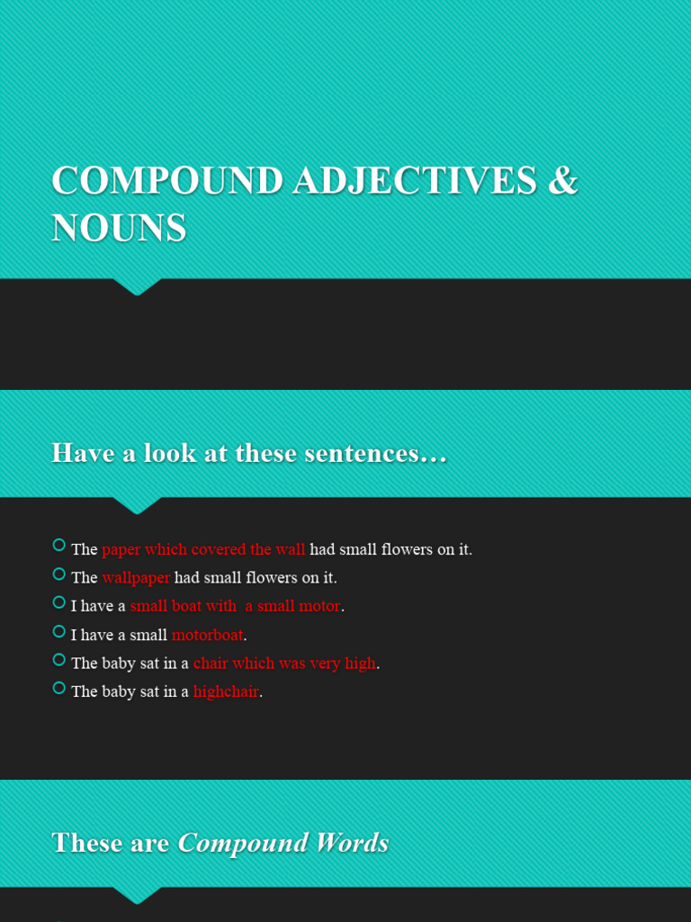 Compound Adjectivesnouns | PDF | Adjective | Grammar