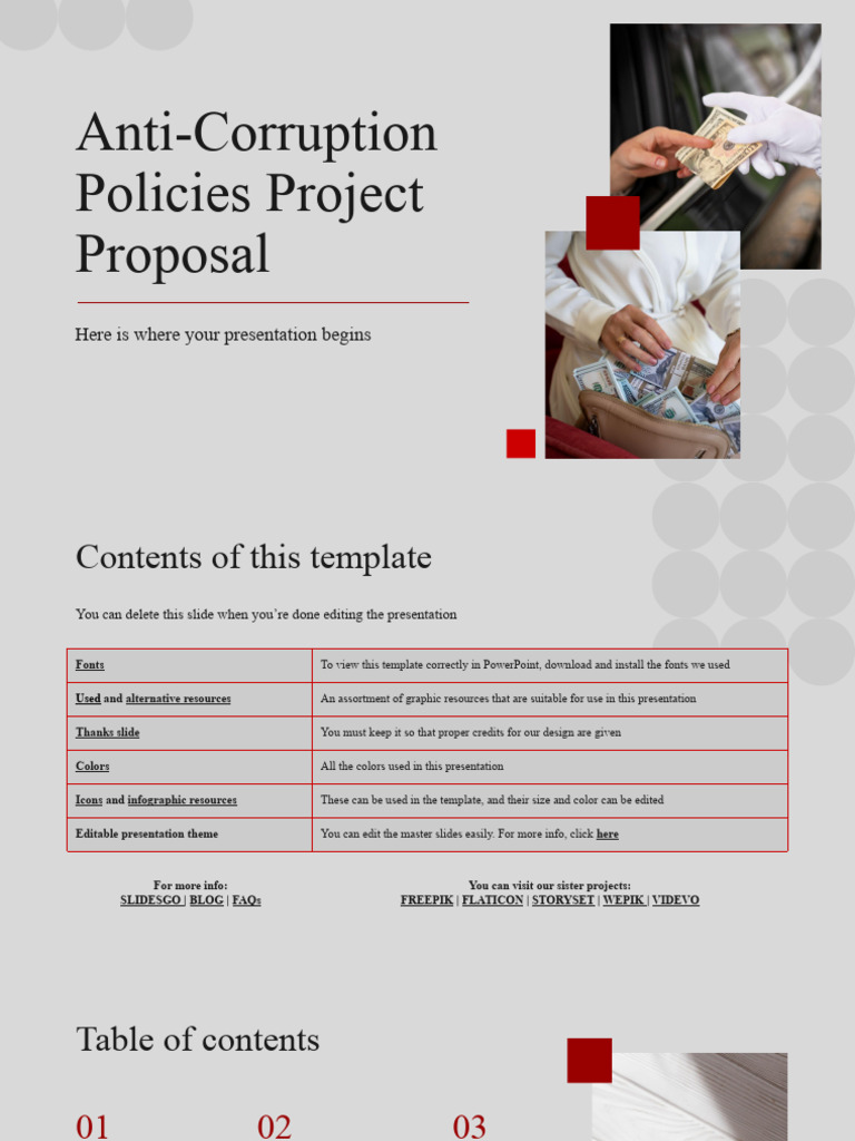 Anti-Corruption Policies Project Proposal by Slidesgo | PDF | Expense ...