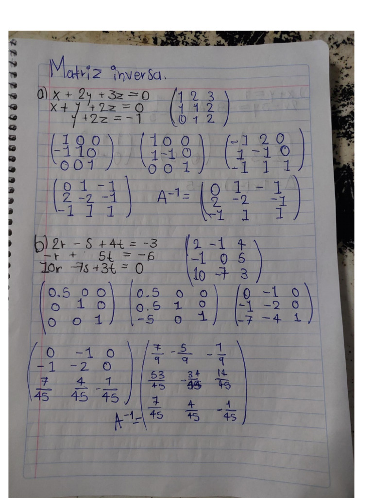 AS21.matriz Inversa | PDF