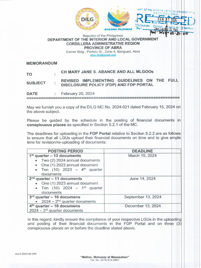 Guidelines On FDP | PDF