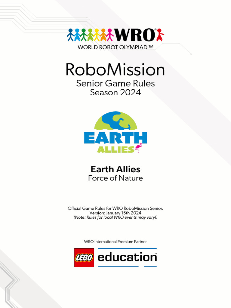 WRO 2024 RoboMission Senior | PDF