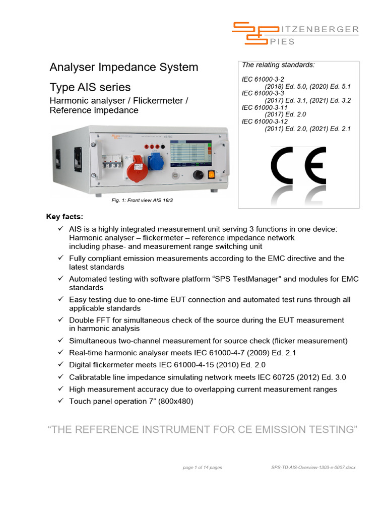 EMC Testing: AIS Series Overview | PDF | Electrical Impedance ...