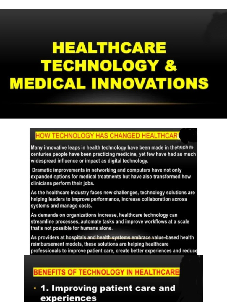 Recent Modern Technology Development in The Field of Medicine | PDF