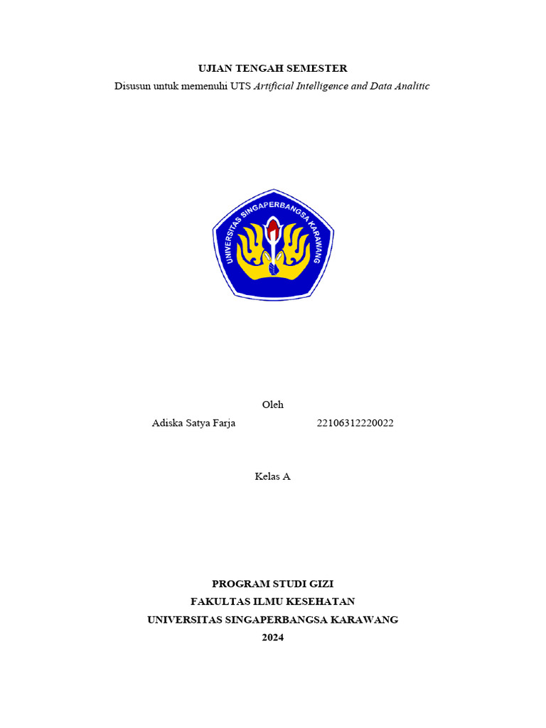 022 - A - Adiska Satya Farja - UTS AIDA | PDF | Karier & Perkembangan