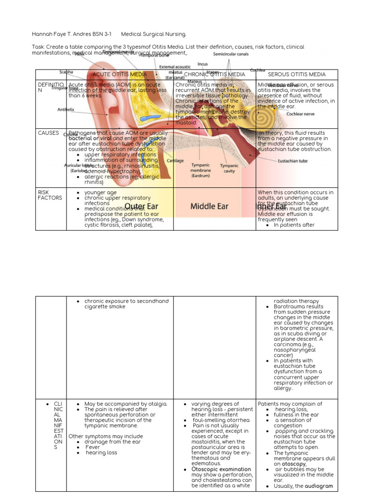 Andres, Hannah Faye T. | PDF | Ear | Medicine