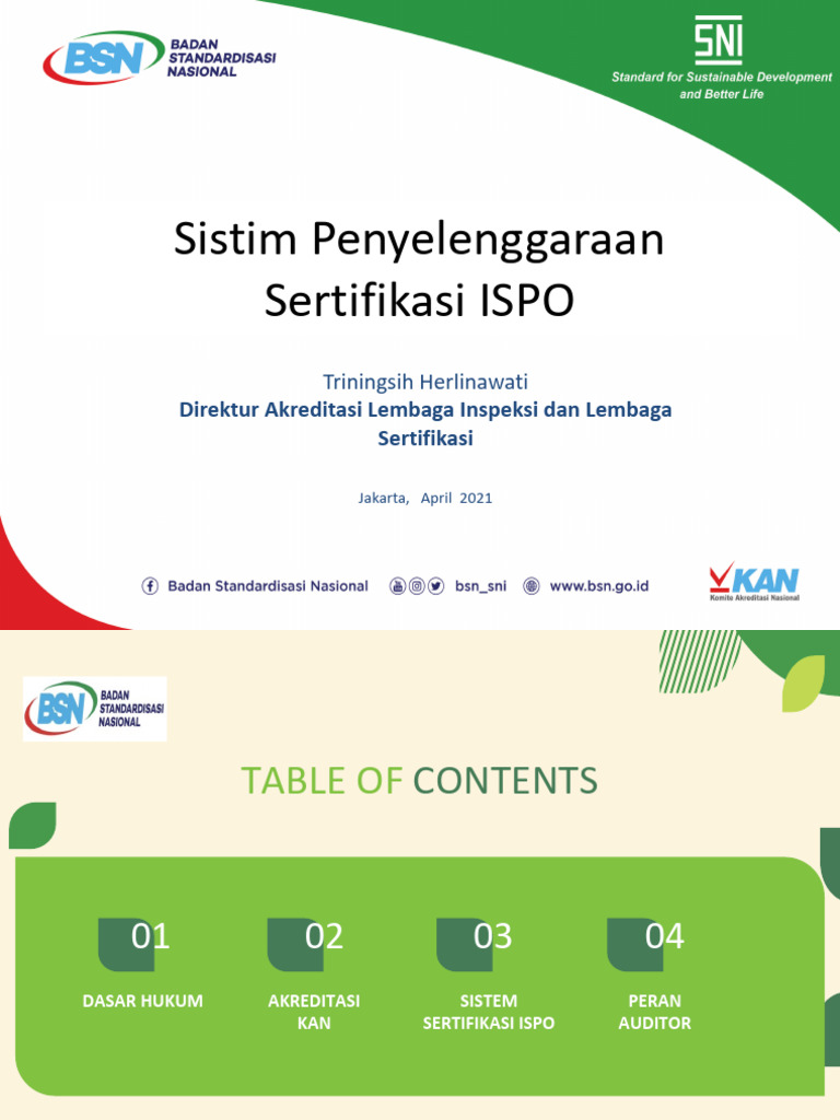 Sistem Sertifikasi - KAN - Training ISPO - Final | PDF