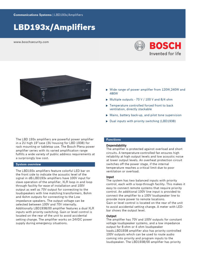 LBD1935 1672031903246 | PDF | Amplifier | Loudspeaker