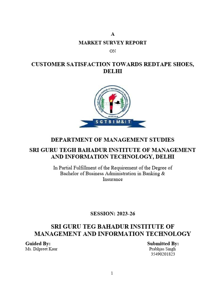 Minnor Project Prabhjas | PDF | Sampling (Statistics) | Survey Methodology