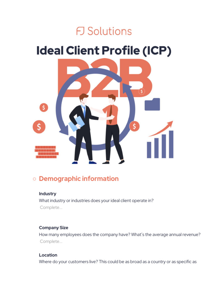 Ideal Client Profile Worksheet - B2B | PDF | Retail | Private Sector
