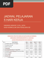 JADWAL PELAJARAN KURIKULUM MERDEKA 5 Hari Sekolah | PDF