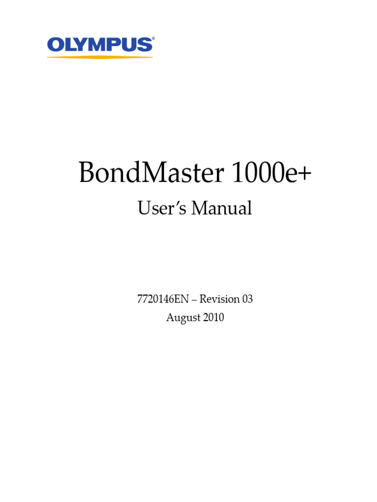 BondMaster 1000e+ Bond Tester | PDF | Rechargeable Battery | Battery ...