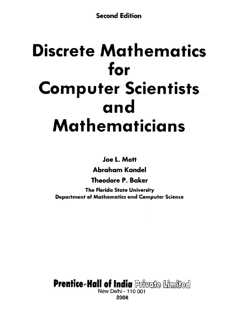 Joe L. Mott, Abraham Kandel, Theodore P. Baker - Discrete Mathematics For Computer Scientists ...
