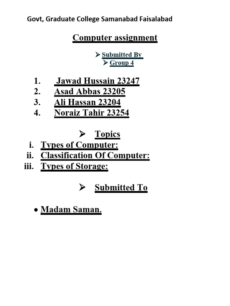 Computer Assignment Download Free Pdf Computer Data Storage Hard 4040