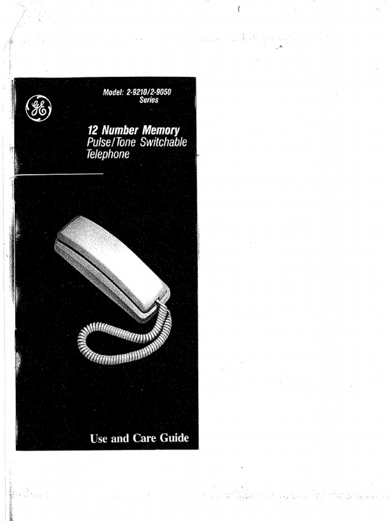 GE Telephone Manual | PDF