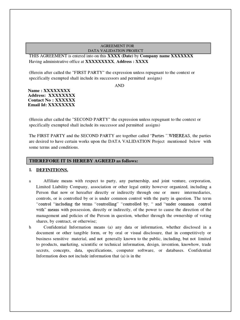 Draft Agreement | PDF | Computer File | Non Disclosure Agreement