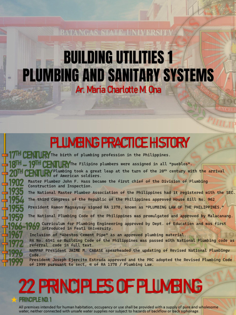 Plumbing Practice History & 22 Principles of Plumbing | PDF | Plumbing ...