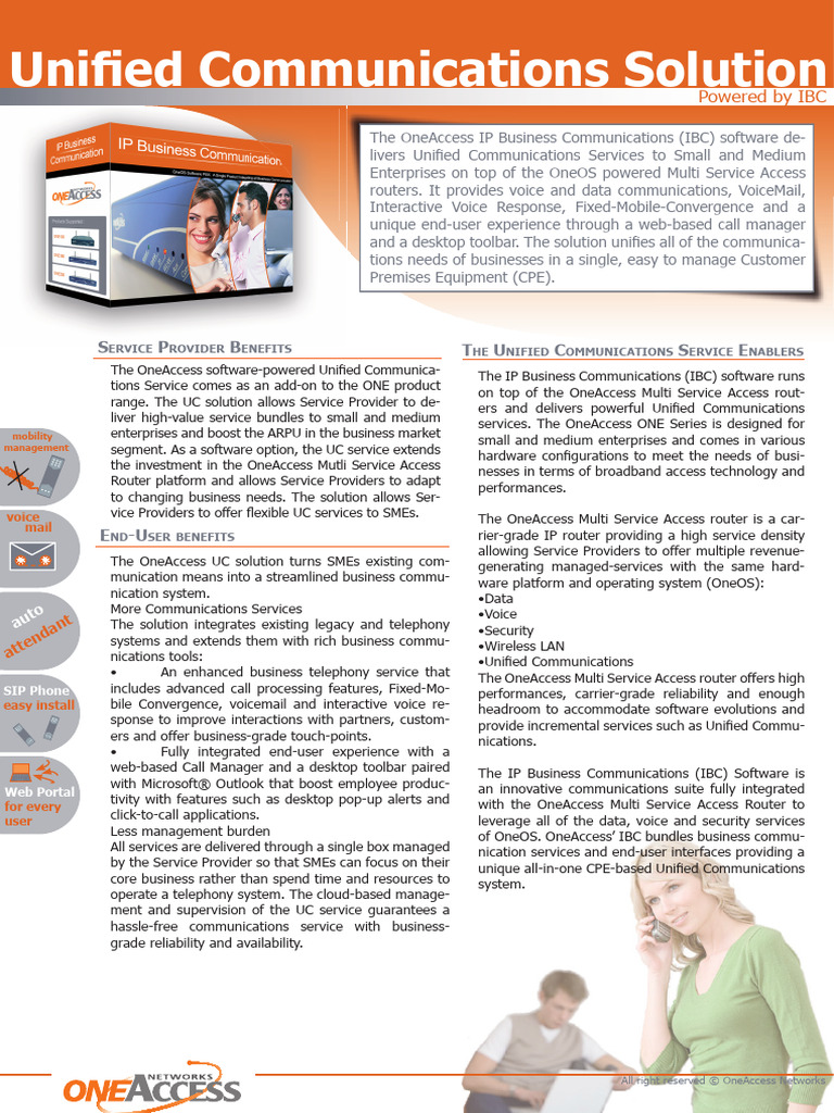Ibc Oneuc Datasheet en 131009 | PDF | Voicemail | Interactive Voice ...
