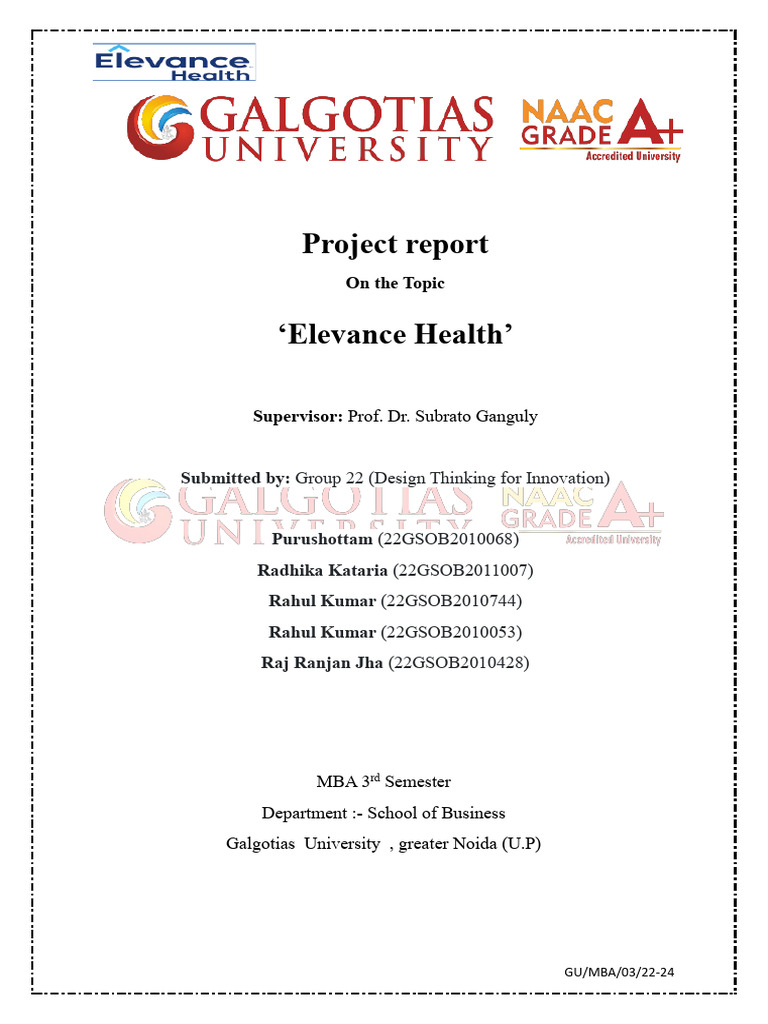 Group 22 DTI PROJECT | PDF | Health Care | Preventive Healthcare