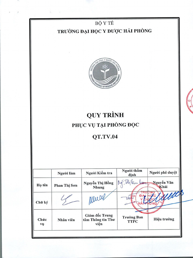 Quy Trinh Phong | PDF