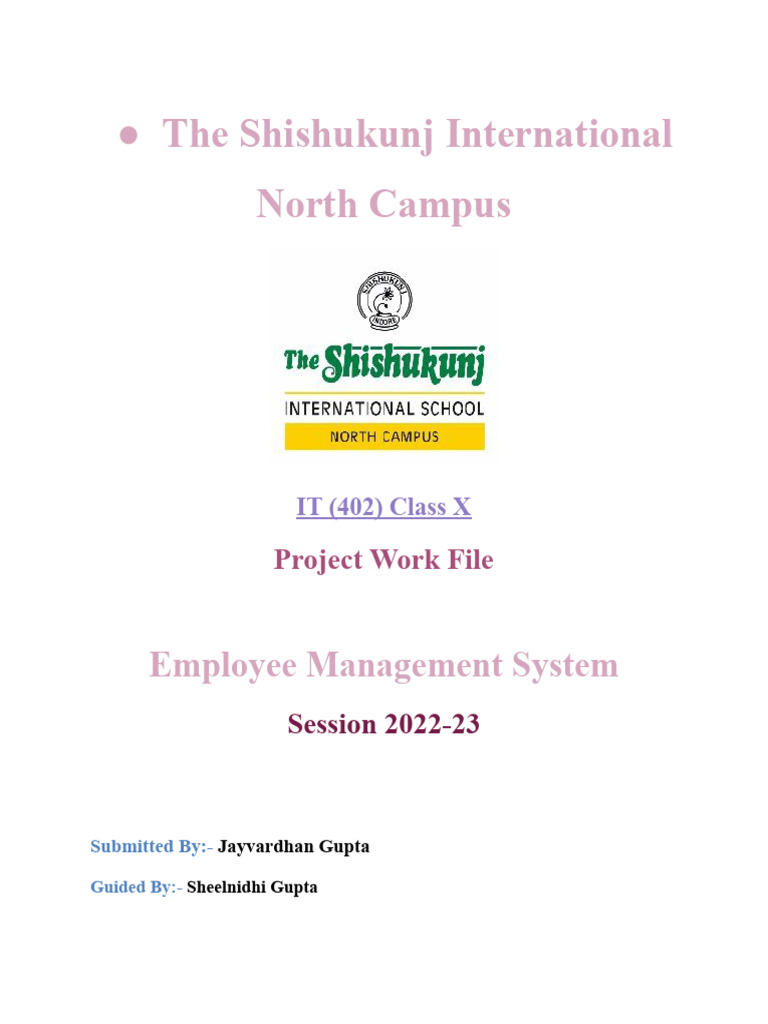 IT Project File | PDF