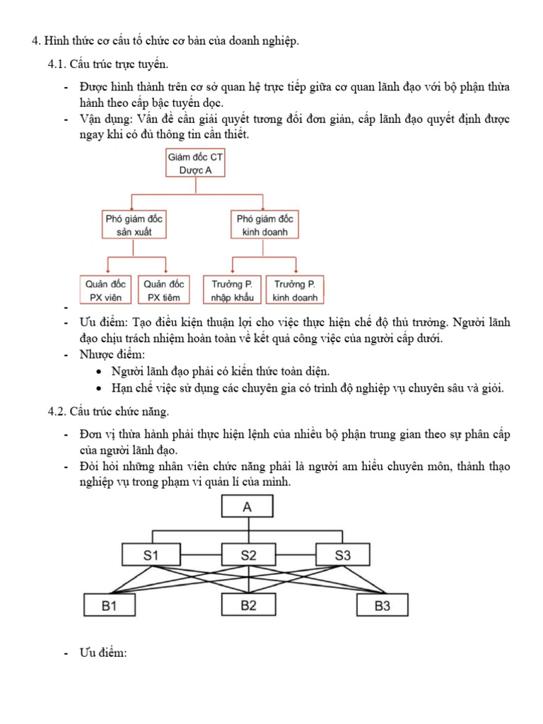 4. HÌNH THỨC CƠ CẤU TCCB CỦA DN | PDF