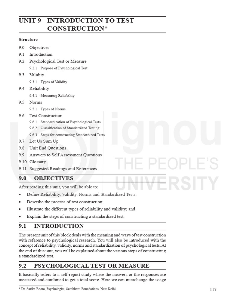 Unit 9 | PDF | Validity (Statistics) | Educational Assessment