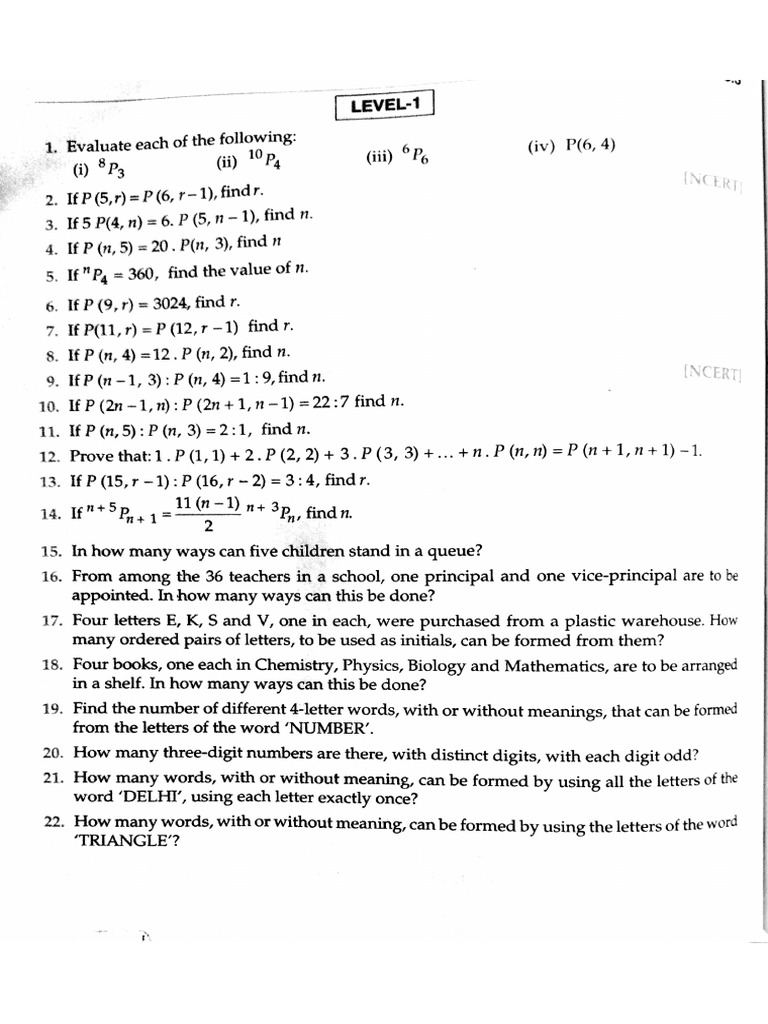 DPP 2 P and C with Answer key | PDF