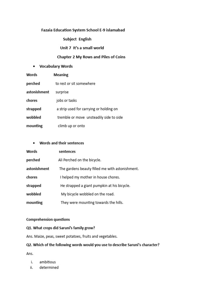 Unit 7 Chapter 2 | PDF