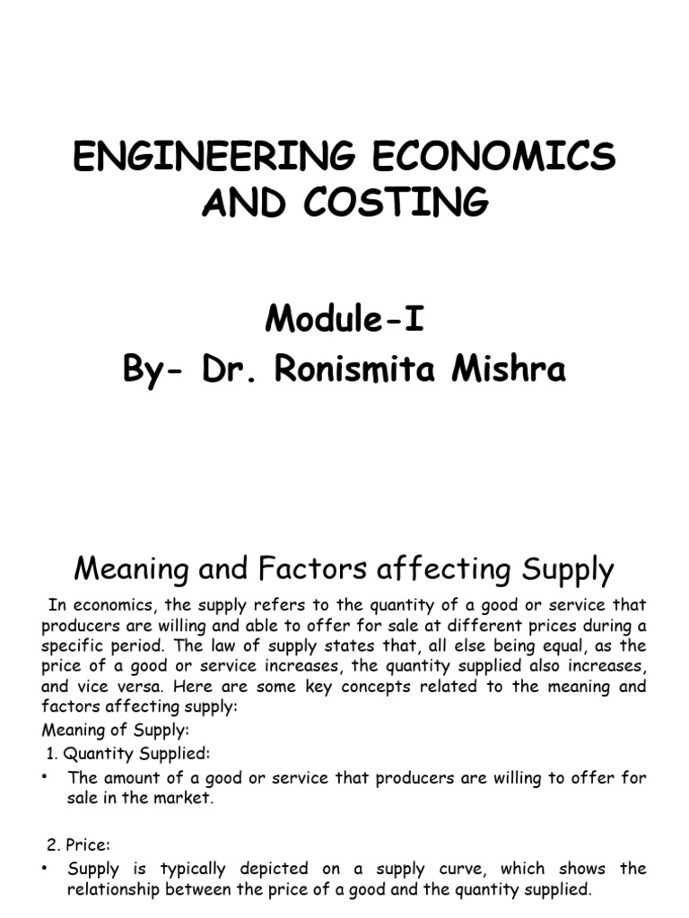 Law of Supply | PDF | Supply (Economics) | Elasticity (Economics)
