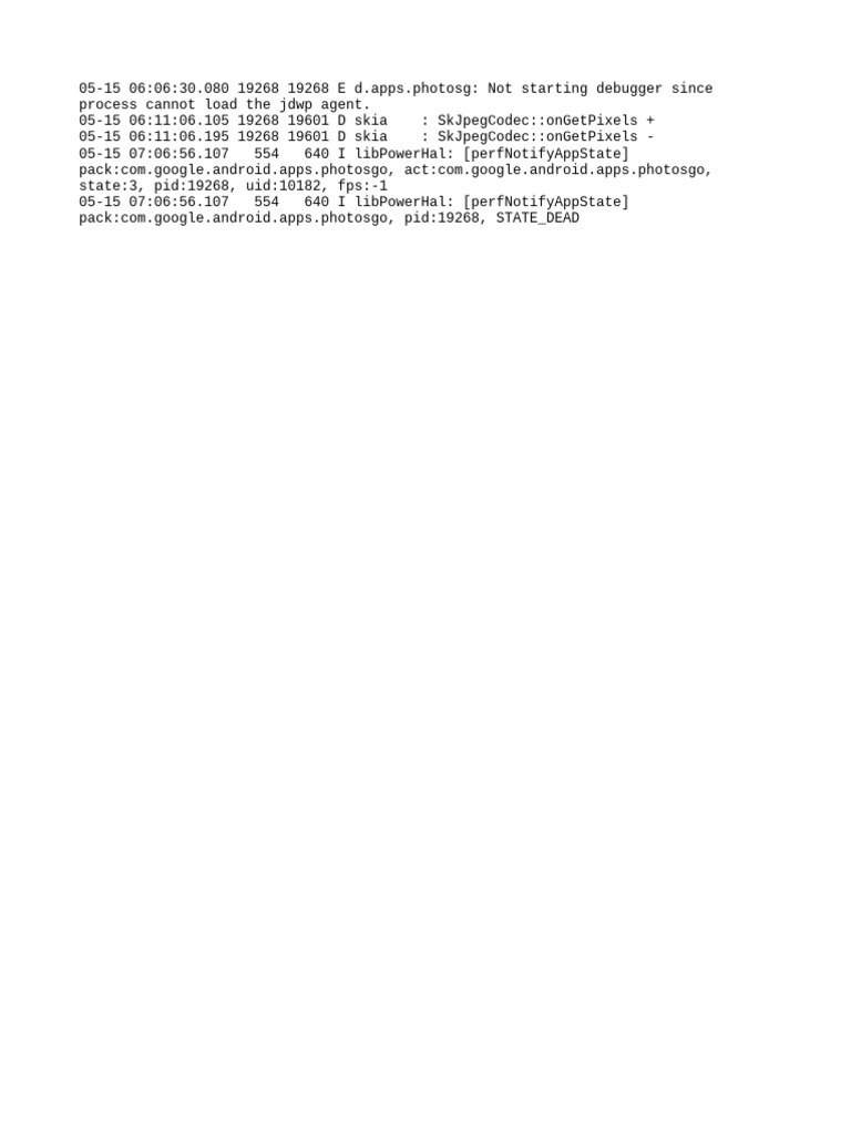 Debugging Issues in Photos Go App | PDF