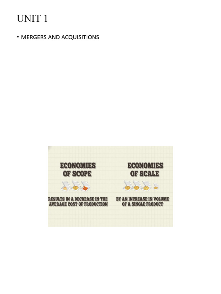 MERGER AND ACQUISITIONS UNIT 1 (Autosaved) | PDF