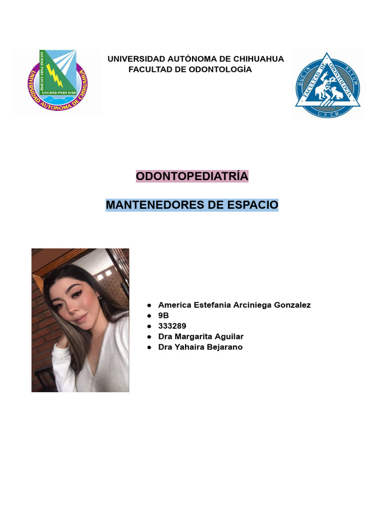 MANTENEDOR DE ESPACIO (2) | PDF | Odontología | Anatomia dental