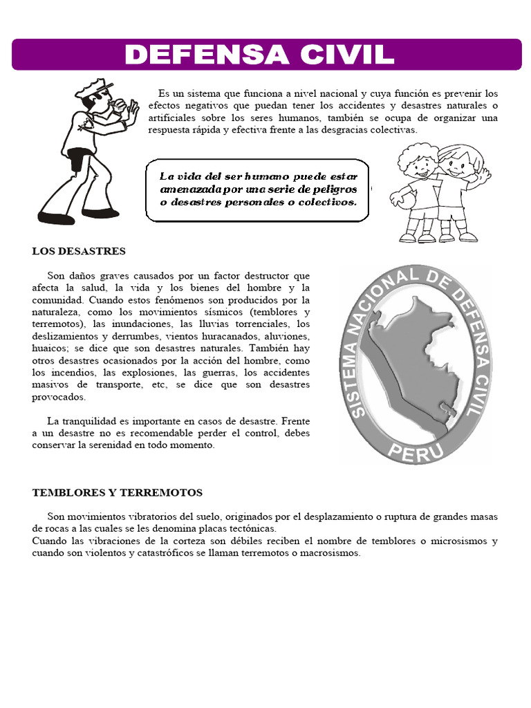 Que Es Defensa Civil | PDF | Temblores | Desastres naturales