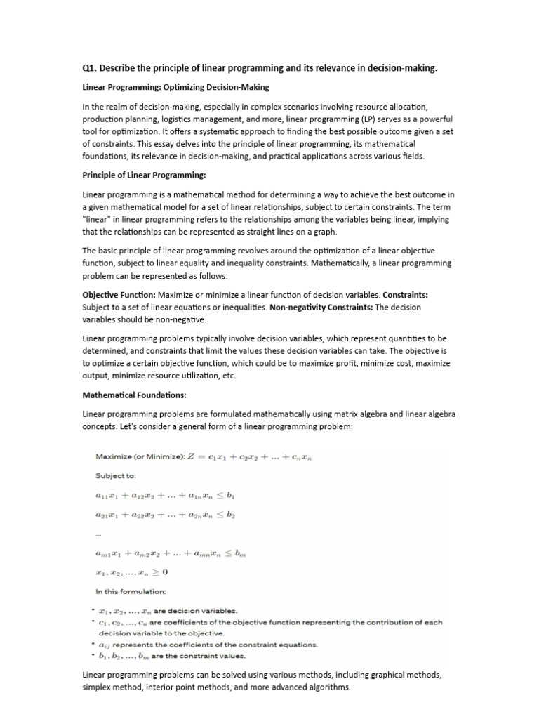 Qunatitative Approaches To Decesion Making - Gunjan | PDF | Monte Carlo Method | Linear Programming