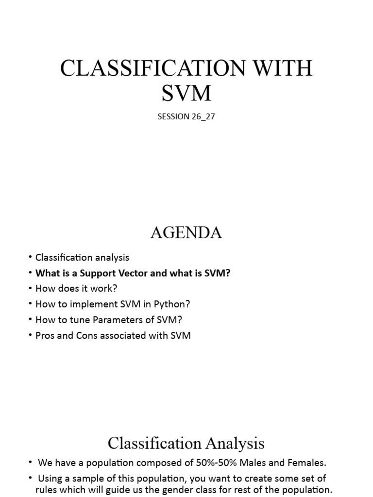 SVM Basics for Data Scientists | PDF | Support Vector Machine | Machine Learning