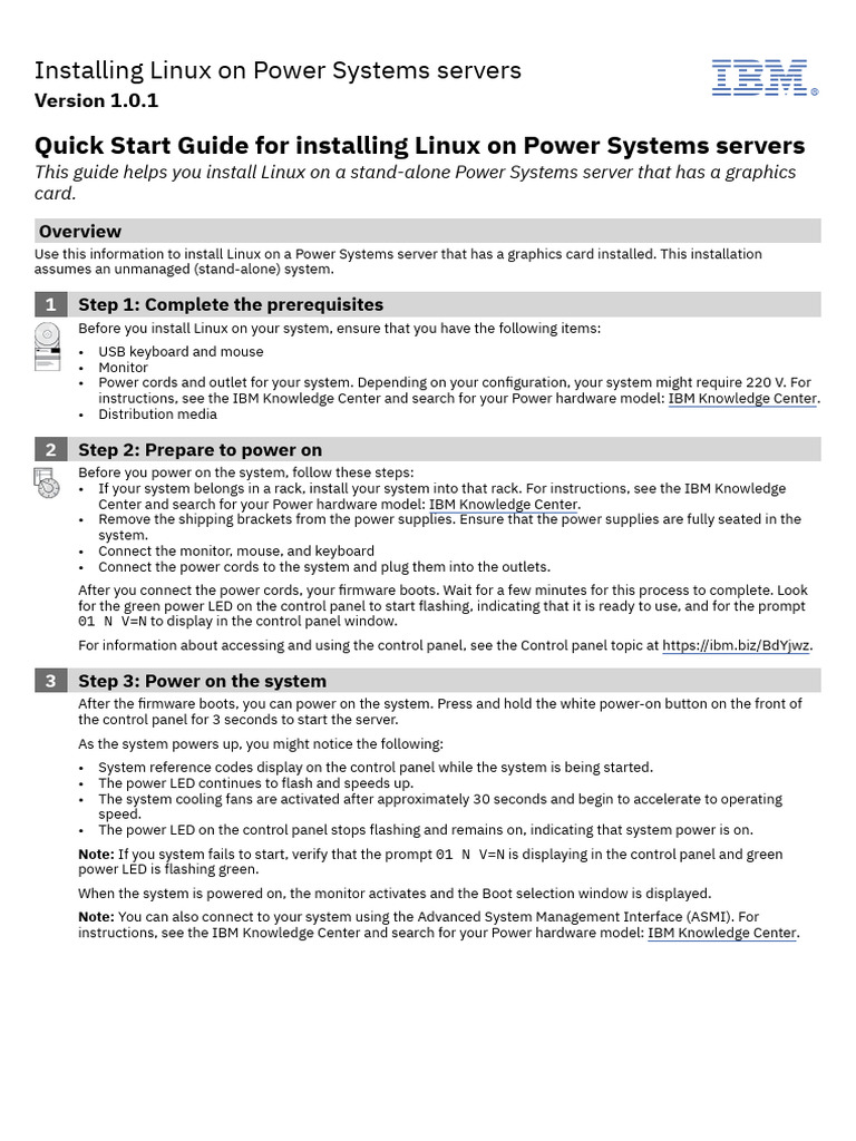 Quickstart Guide Pdf Linux Distribution Booting