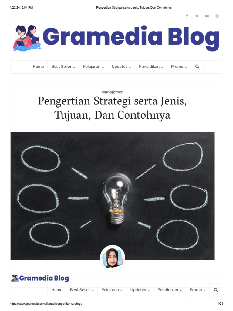 Pengertian Strategi Serta Jenis, Tujuan, Dan Contohnya | PDF ...