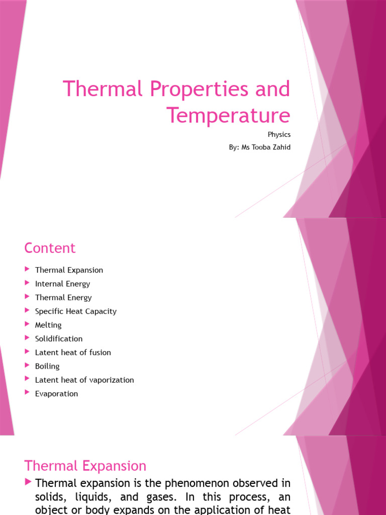 JC Thermal Properties and Temperature | Download Free PDF | Heat | Latent Heat