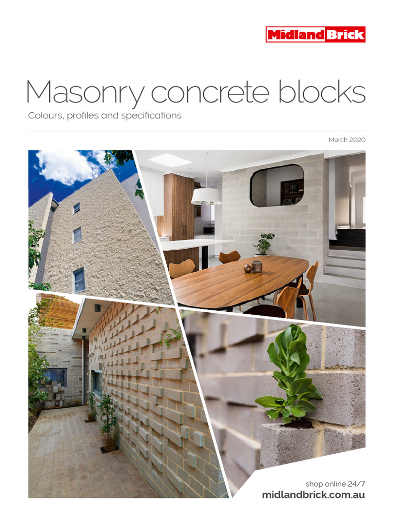 Midland Brick Masonry Concrete Blocks Brochure | PDF | Masonry | Brick